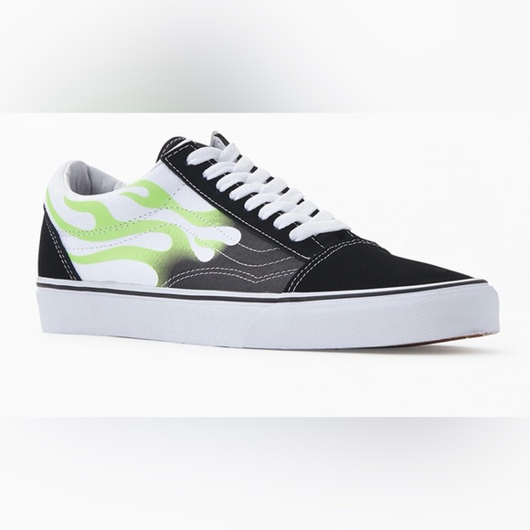 Vans | Shoes | New Vans Neon Old Skool Black And Neon Green Sneakers ...